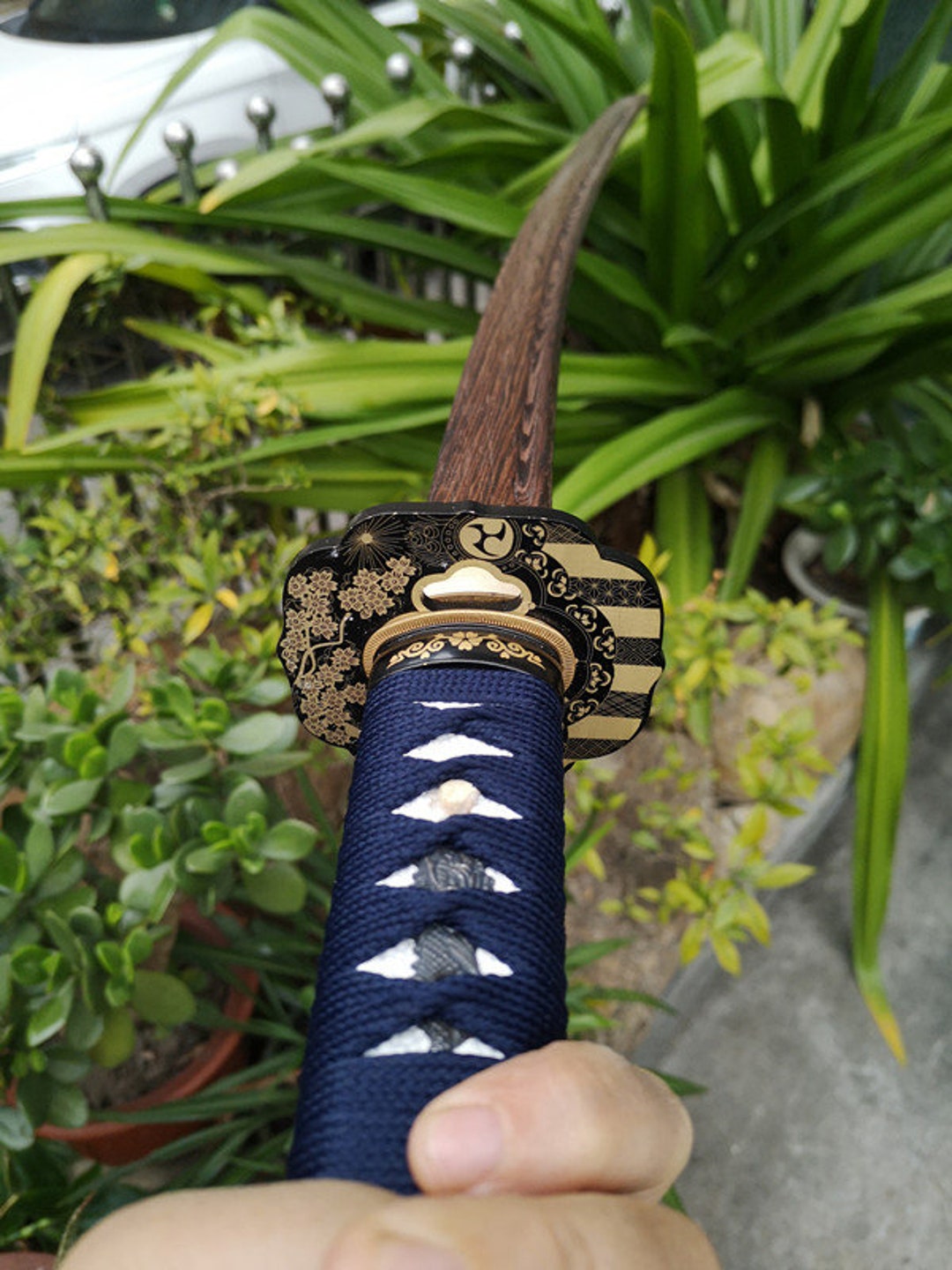 Wooden Samurai Katana Sword W/ Scabbard Cosplay Video Game - Etsy