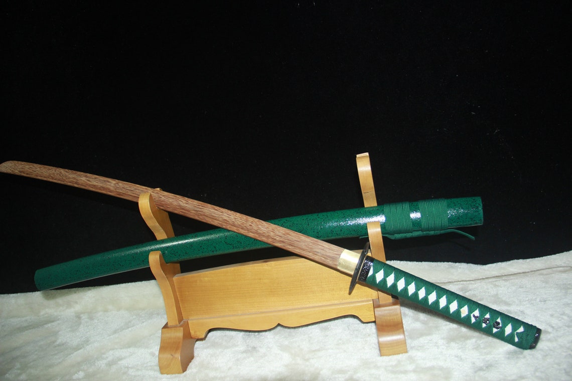 Wooden Samurai Katana Sword W/ Scabbard Cosplay Video Game - Etsy