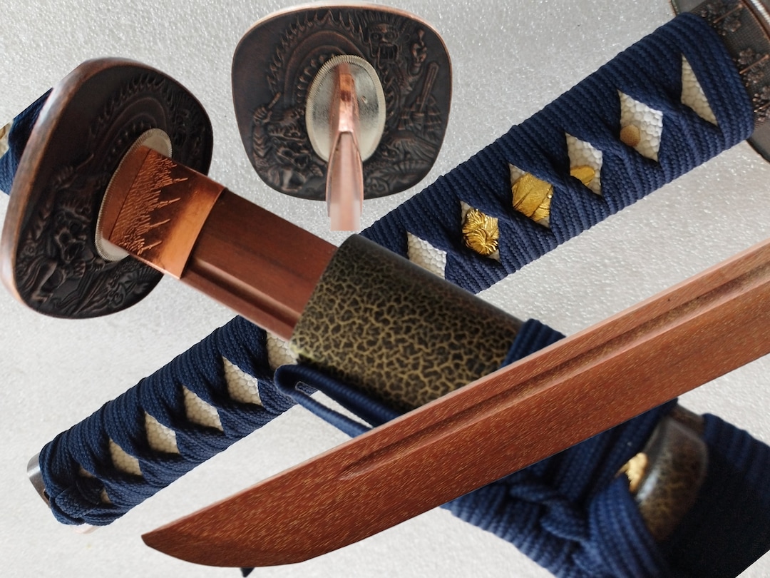 Wooden Samurai Katana Sword W/ Scabbard Cosplay Video Game - Etsy
