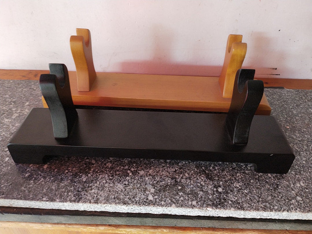 Solid Wood Sword Stand Samurai Sword Display Stand Katana Sword Knife ...