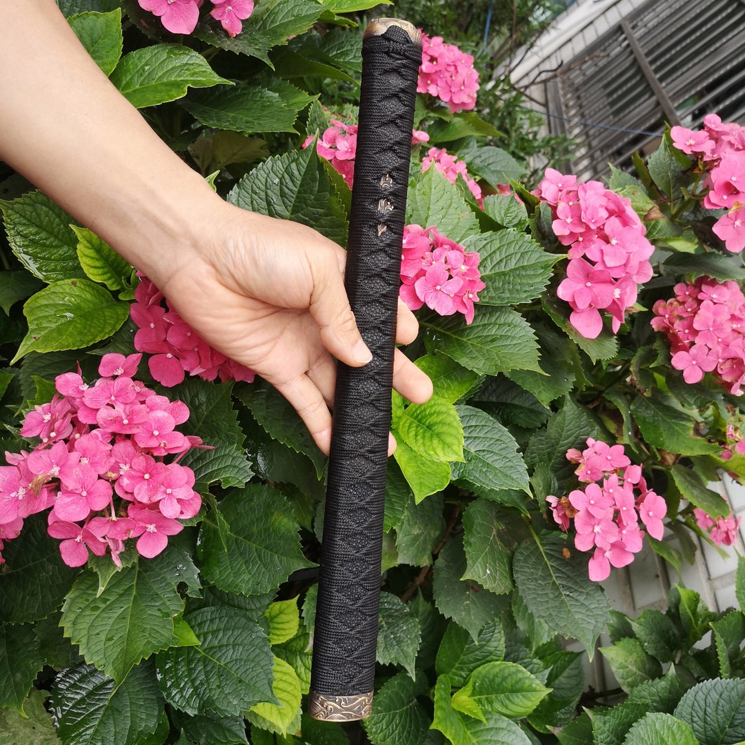 40cm Length Synthetic Silk Ito White Rayskin Tsuka for Japanese Samurai ...