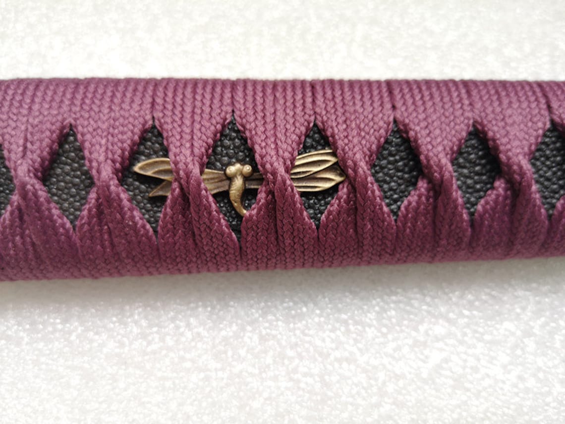 30cm length Synthetic Silk Ito Black Rayskin Tsuka for | Etsy