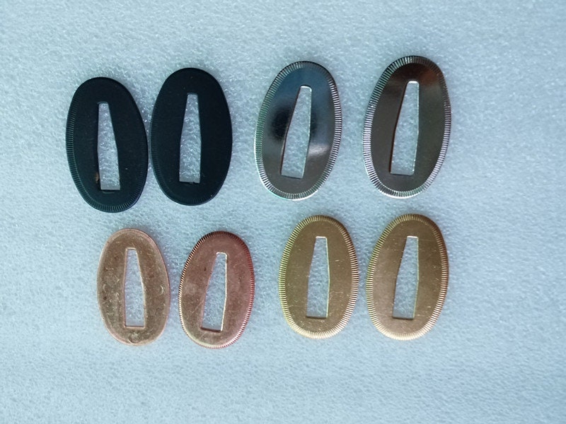 4 Colors Brass Seppa Spacer Pad 2 Pieces for Samurai Sword Japanese ...