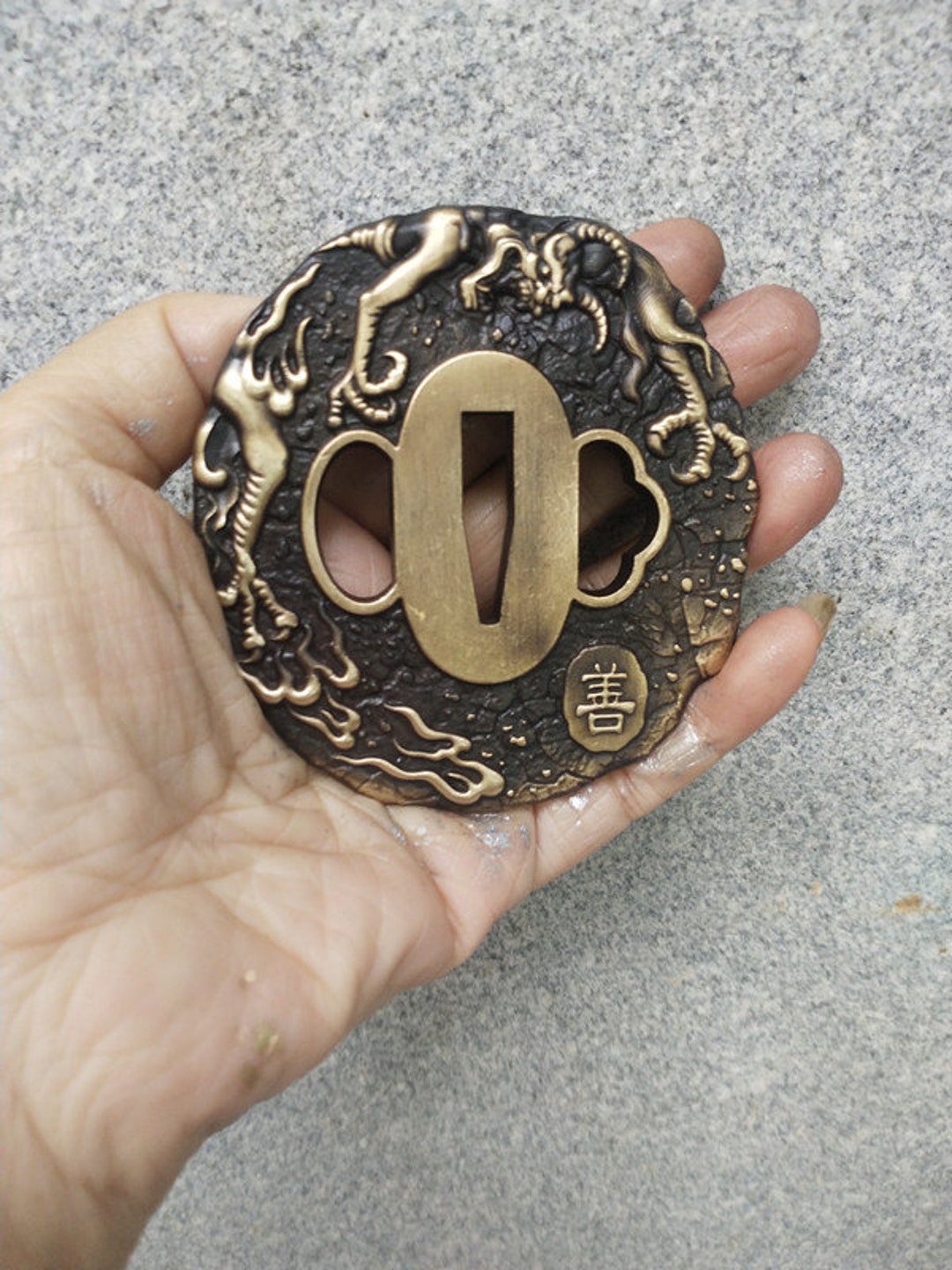 Brass,handguard,japanesesword,katana,samurai,sword,fittingsampadapter ...