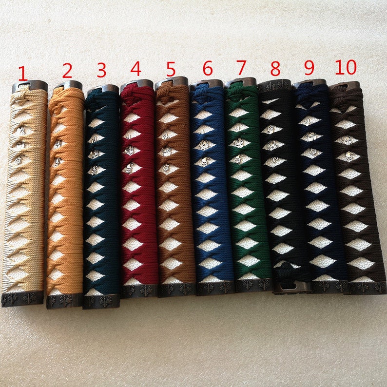 10 Colors Japanese Samurai Sword Fittings Katana Handle 20 Cm Tsuka ...