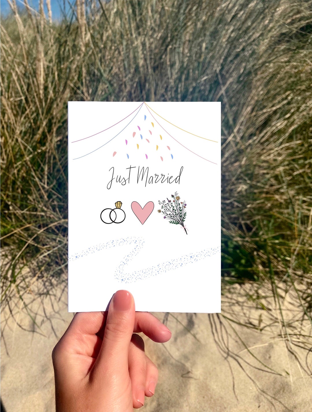 Just Married Wedding Card | Congratulations | Cute | Bride | Covid ...