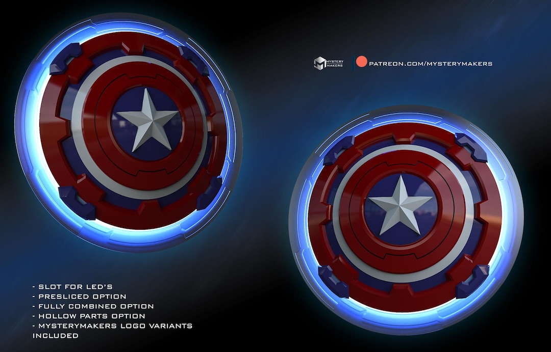 Captain America Energy Shield (stl File - Digital Download Only) - Etsy