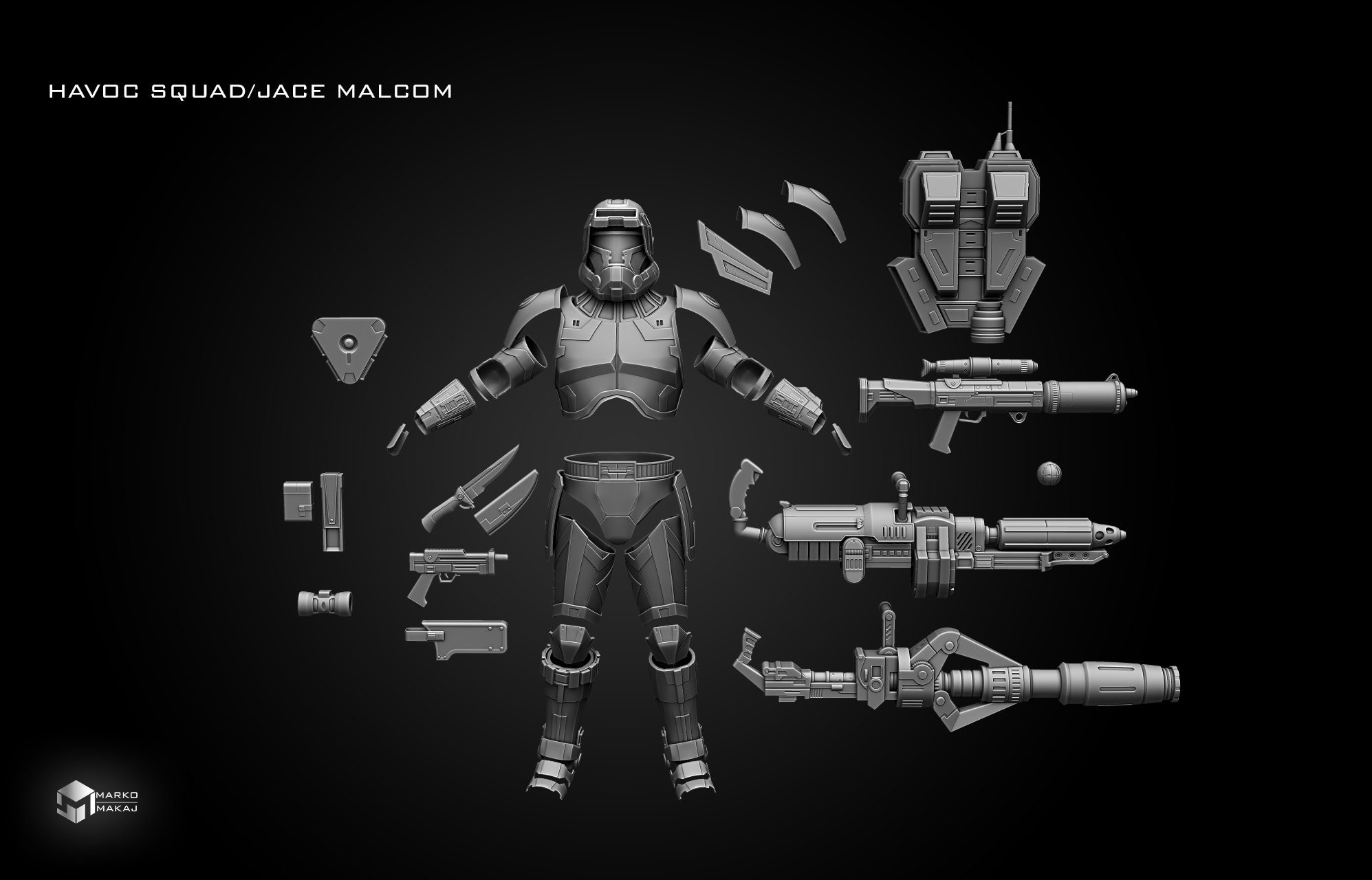 Custom 3d Printable Armor Kit Inspired by the Havoc Squad / - Etsy Canada