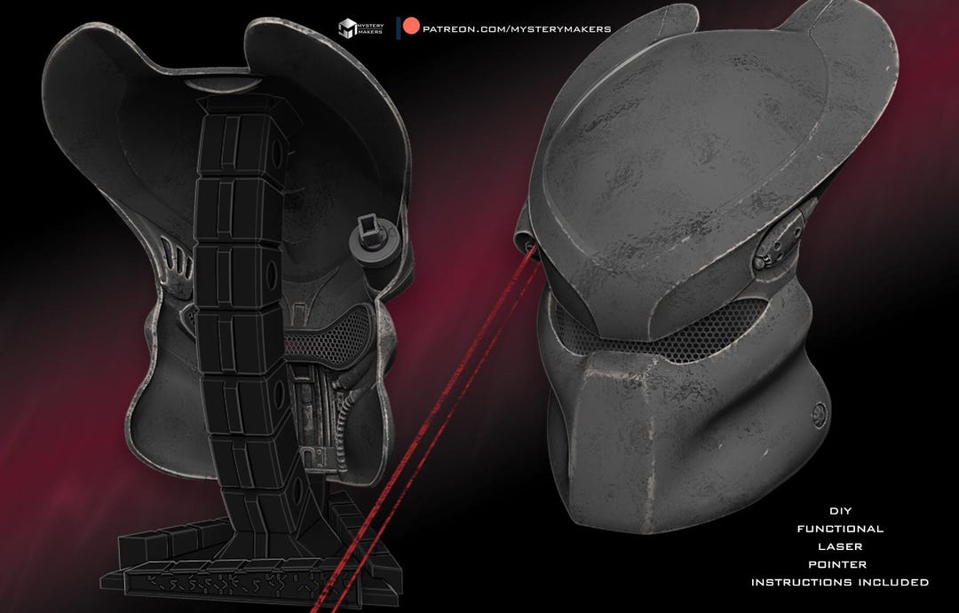 PREDATOR Jungle Hunter Bio Mask With Working 3 Point Laser Instructions ...