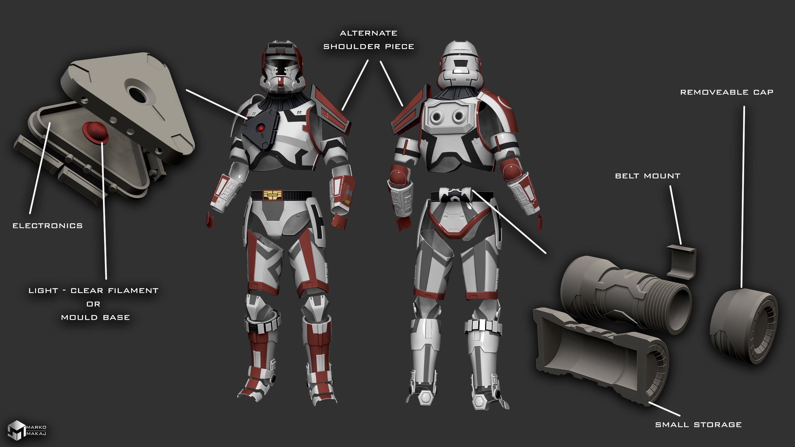Custom 3d Printable Armor Kit Inspired by the Havoc Squad / - Etsy Hong ...