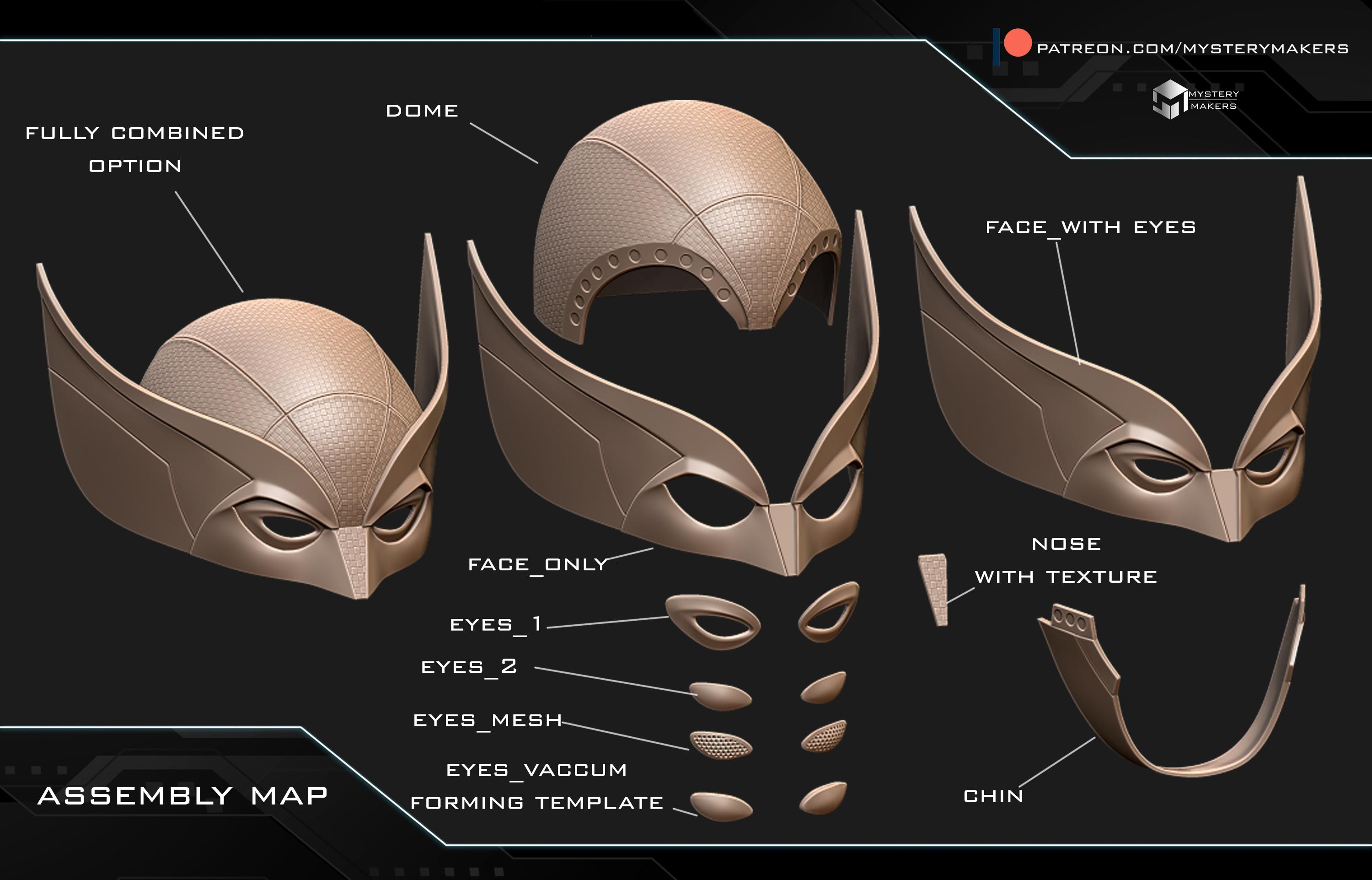 Wolverine Cowl (stl Files - Digital Download Only) - Etsy