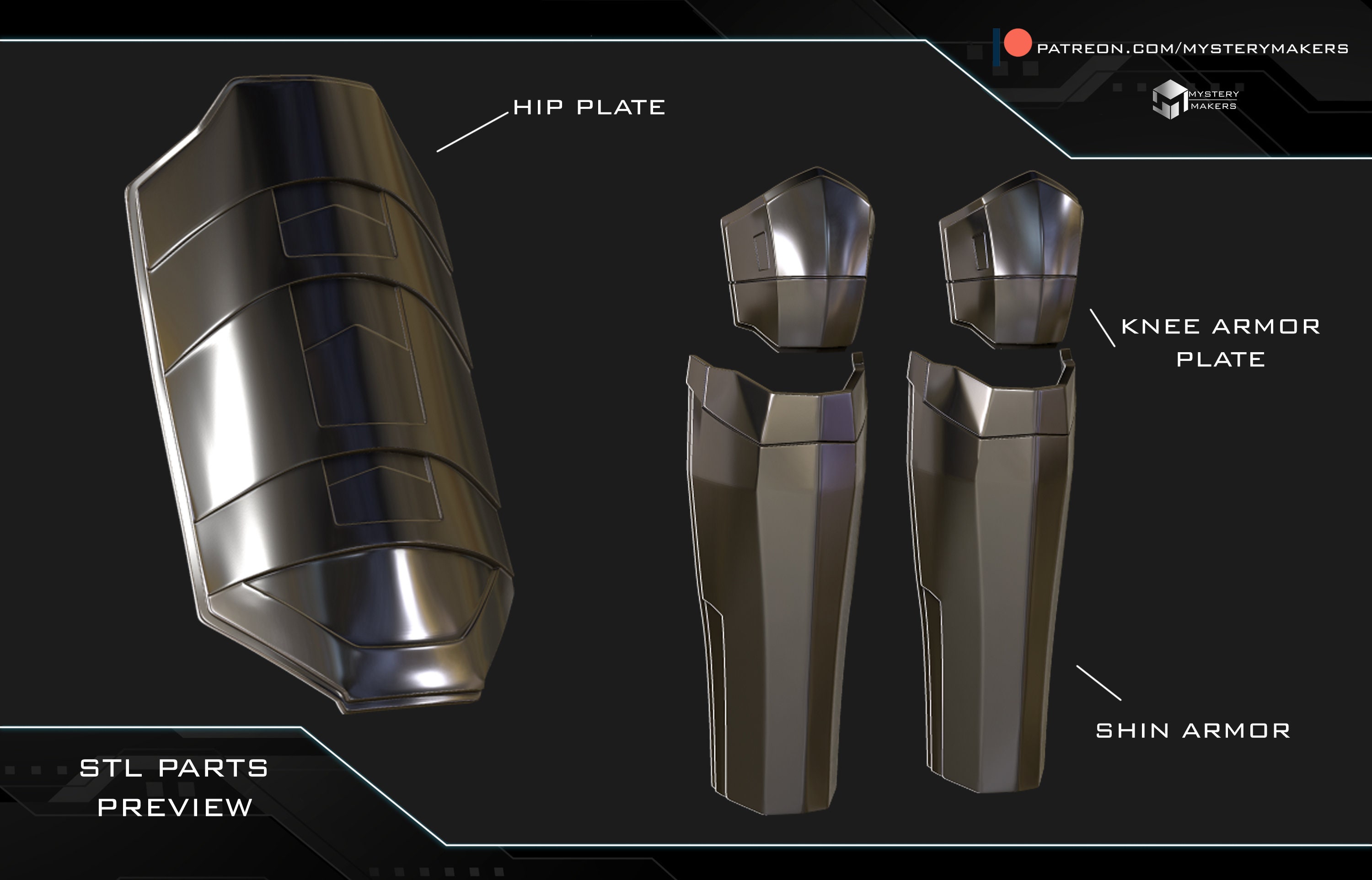 Shin Hati Armor (stl Files - Digital Download Only) - Etsy