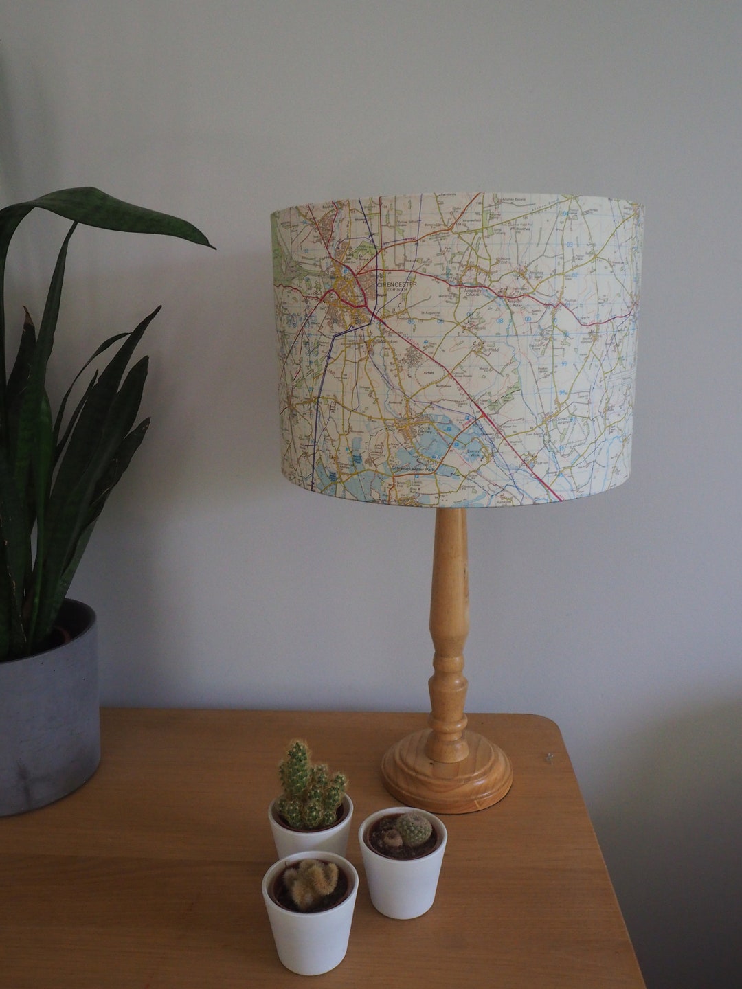 Personalised Map Lampshade - Gift - Choose Your Postcode Area Handmade ...