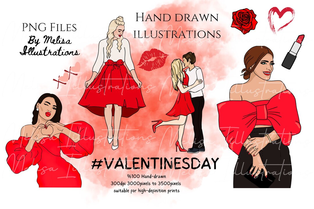 VALENTINE'S DAY Girl Boss Clipart - Etsy