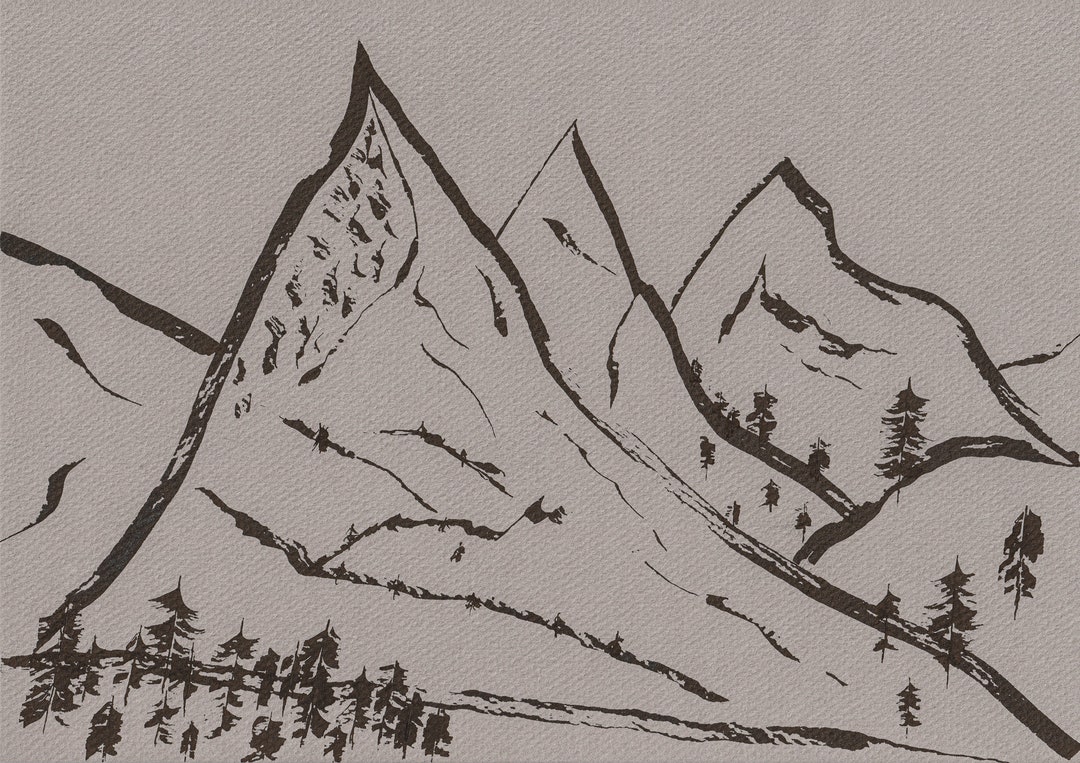 Mountain | Calligraphy - the Original - Etsy