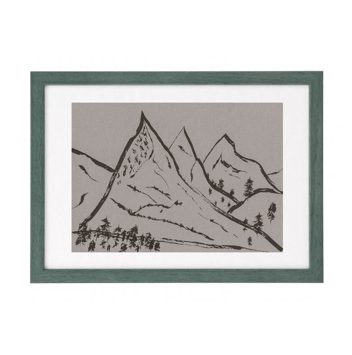Mountain | Calligraphy - the Original - Etsy UK