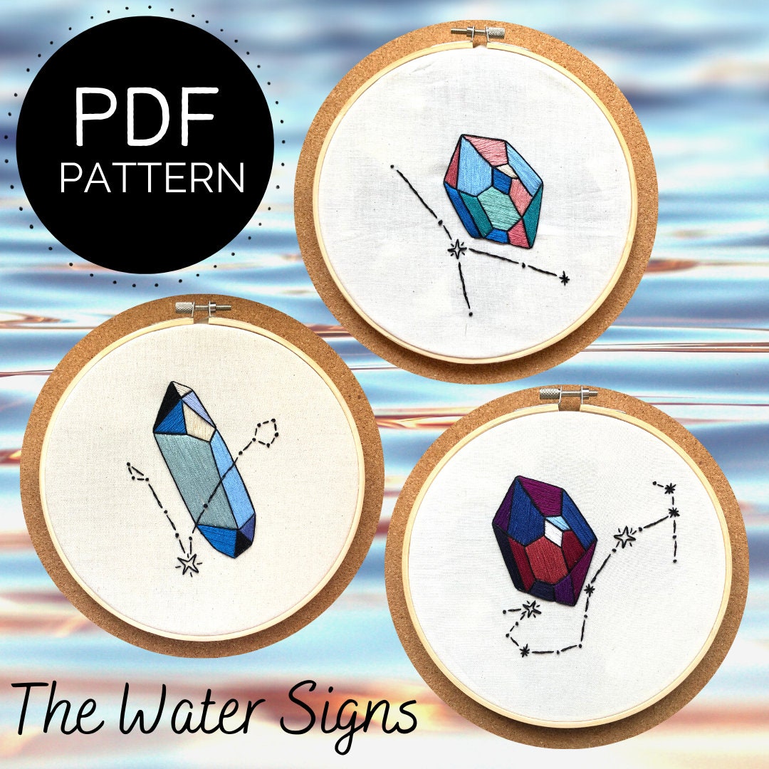 Water Signs Digital PDF Pattern - Constellation Zodiac Sign With ...