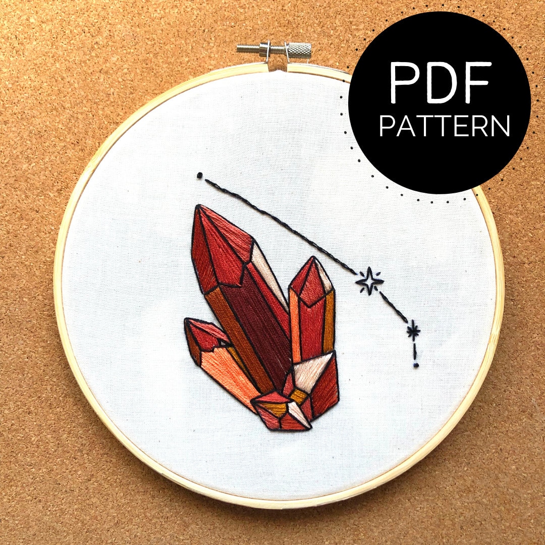 Aries Digital PDF Pattern - Constellation Zodiac Sign With Crystal Hand ...