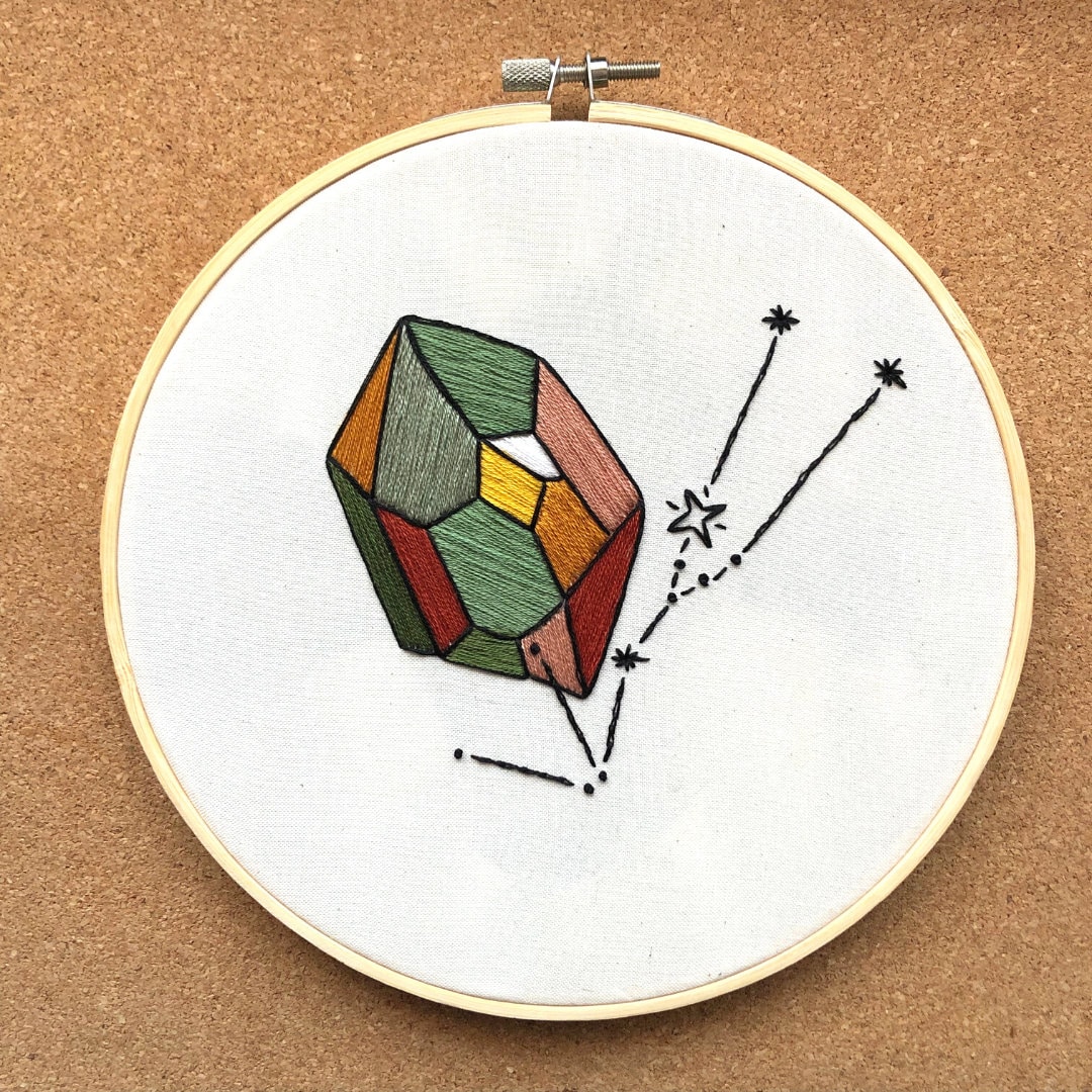 Taurus Digital PDF Pattern - Constellation Zodiac Sign With Crystal ...