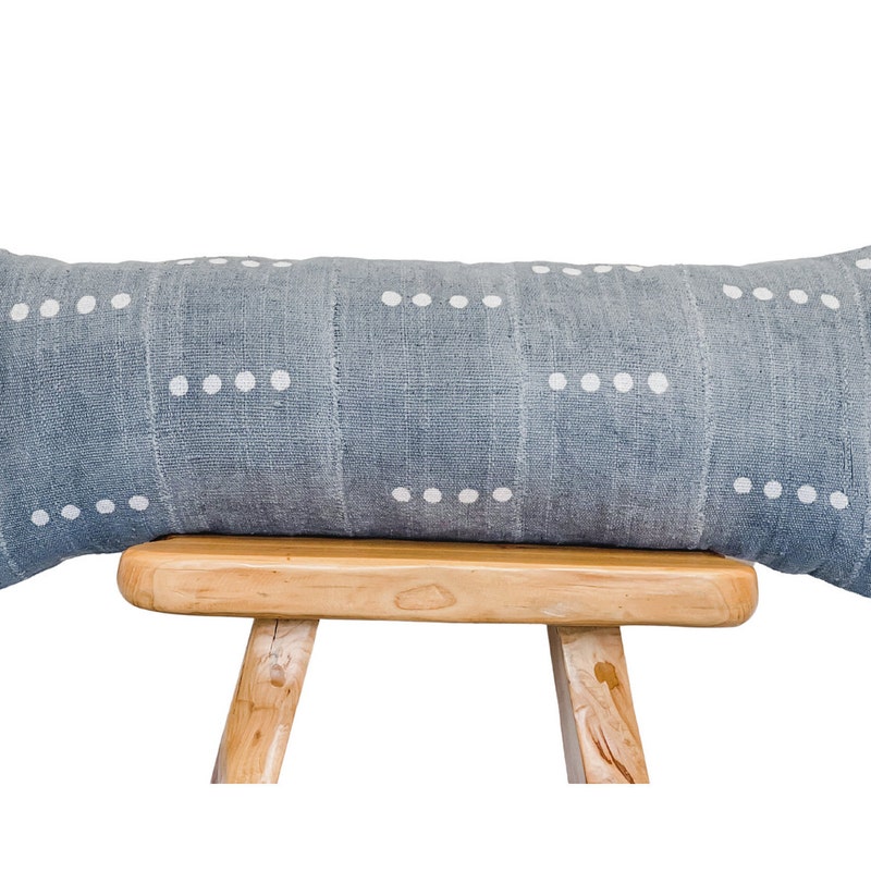 Bed Pillow Blue and Grey - Etsy