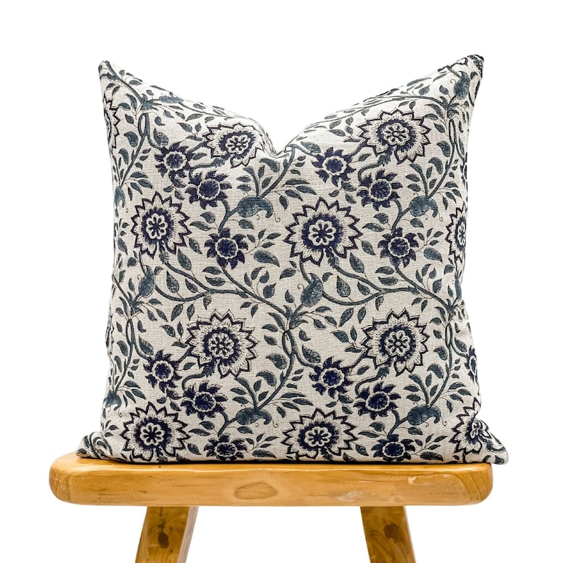 Dark Blue Pillow - Etsy