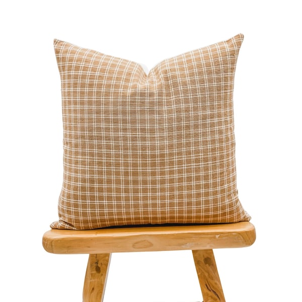 Neutral Windowpane Pillow - Etsy