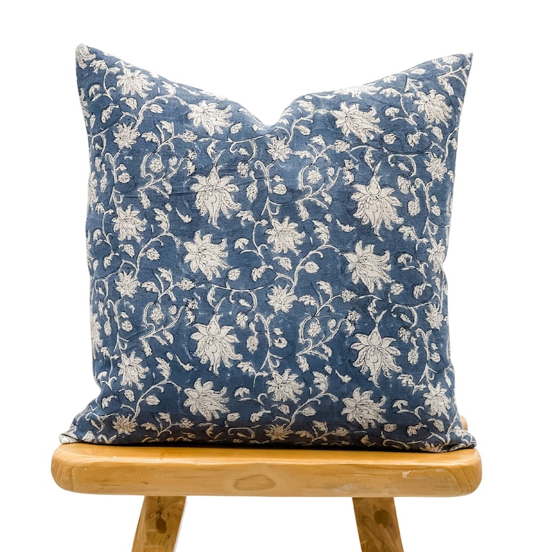 Dark Blue Pillow - Etsy