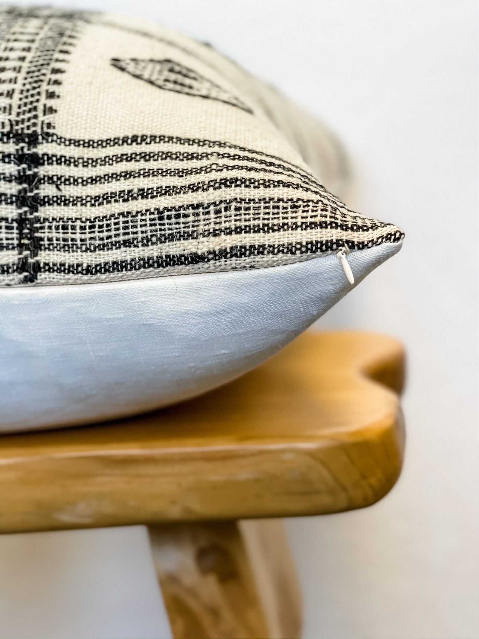 Vintage Indian Wool Pillow Cover White Wool Pillow White and | Etsy