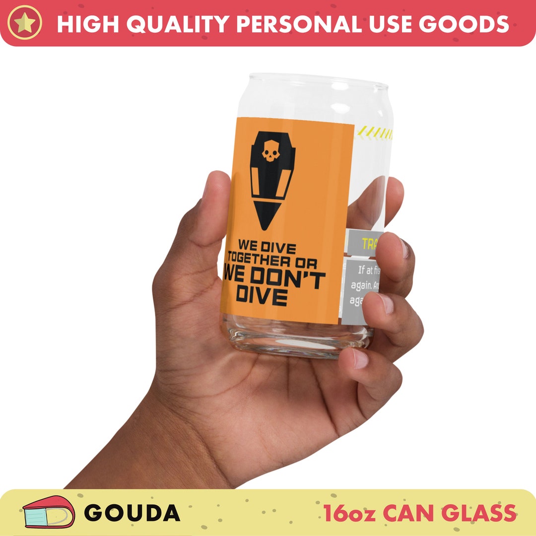 Helldivers We Dive Together Drinking Cup Helldivers Can-shaped Glass ...