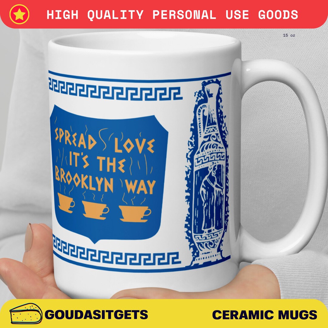 Brooklyn Diner Coffee Mug: "spread Love It's the Brooklyn Way" - Etsy