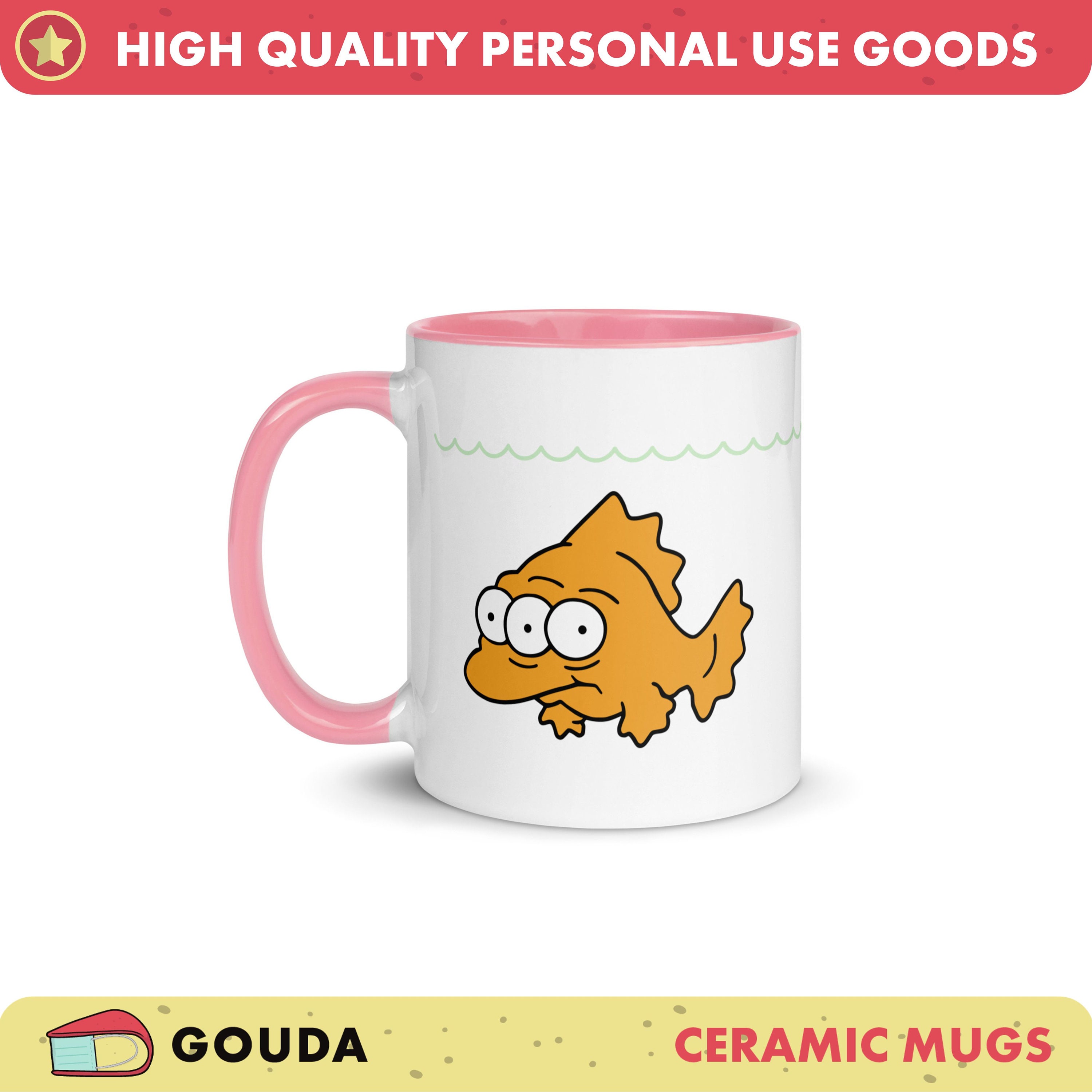 Blinky Ceramic Mug - Simpsons Color Splash Fish Cup - Etsy
