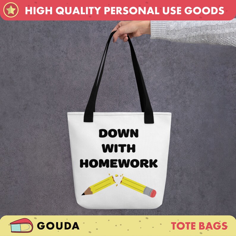 Down With Homework Tote Bag Simpsons Inspired Tote Bart - Etsy