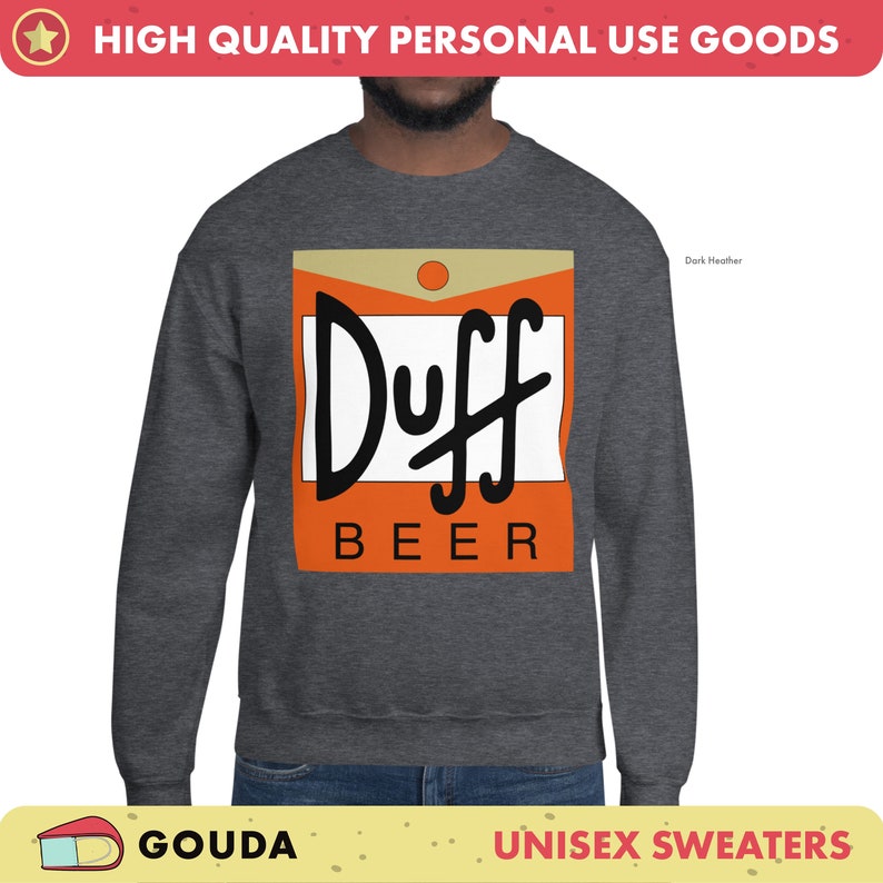 Duff Beer Unisex Sweatshirt the Simpsons Apparel Cute Pre-shrunk Fabric ...