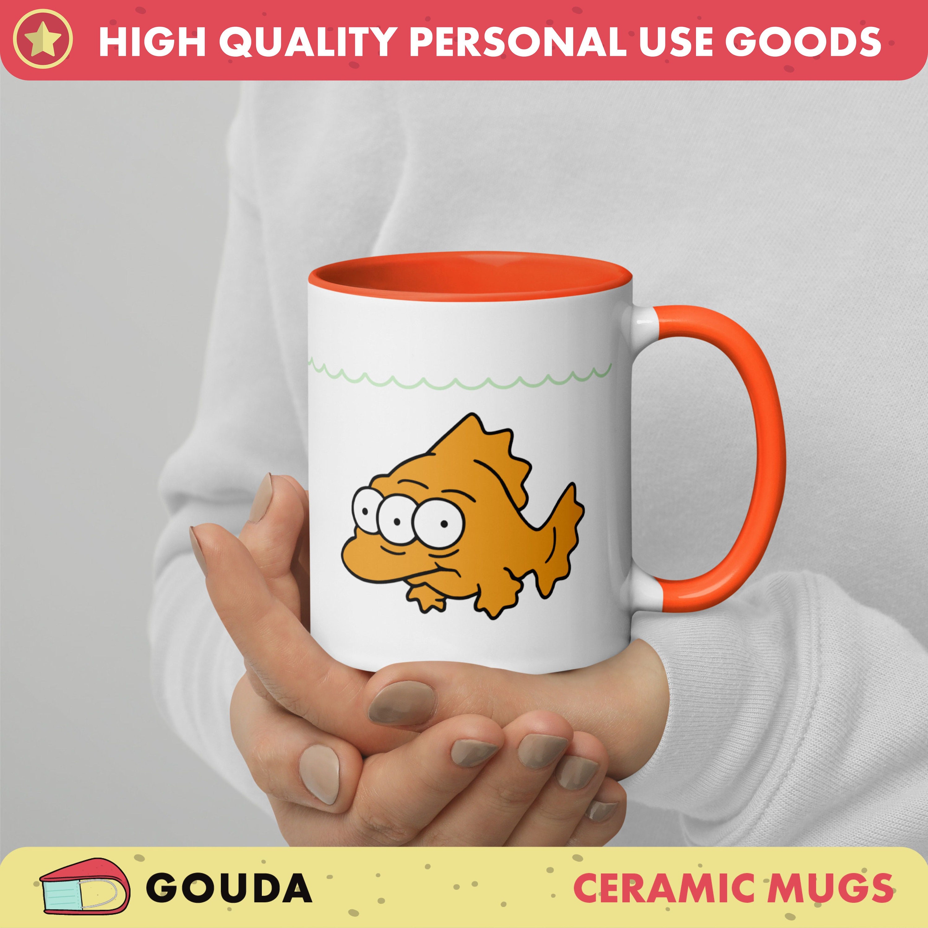 Blinky Ceramic Mug - Simpsons Color Splash Fish Cup - Etsy