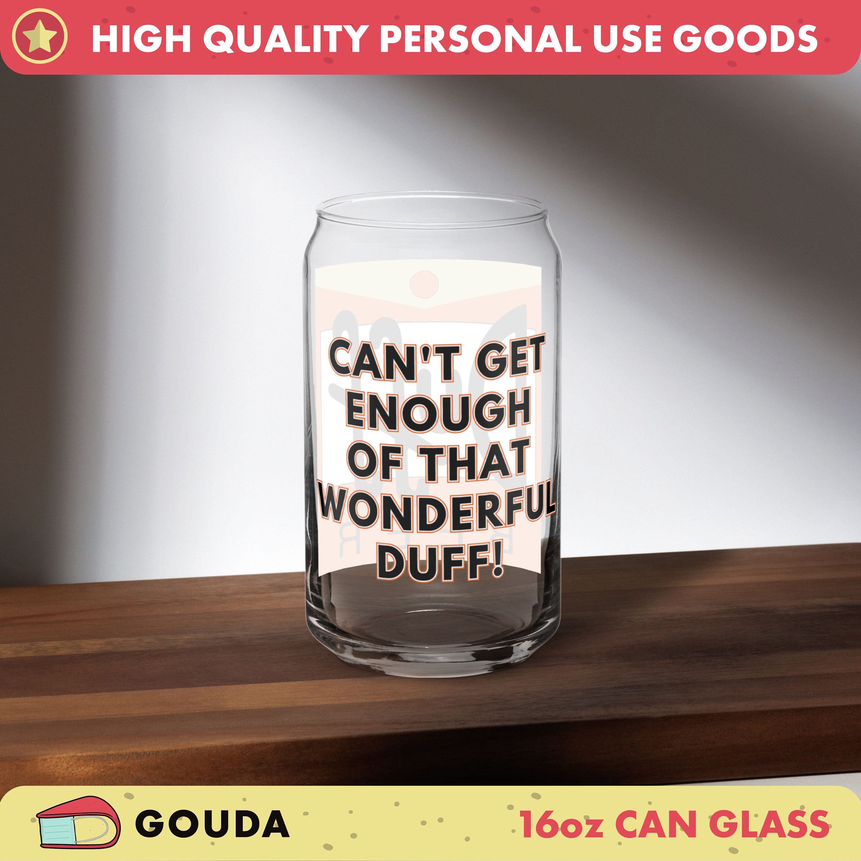 Duff Beer Drinking Cup the Simpsons Can-shaped Glass 16oz - Etsy