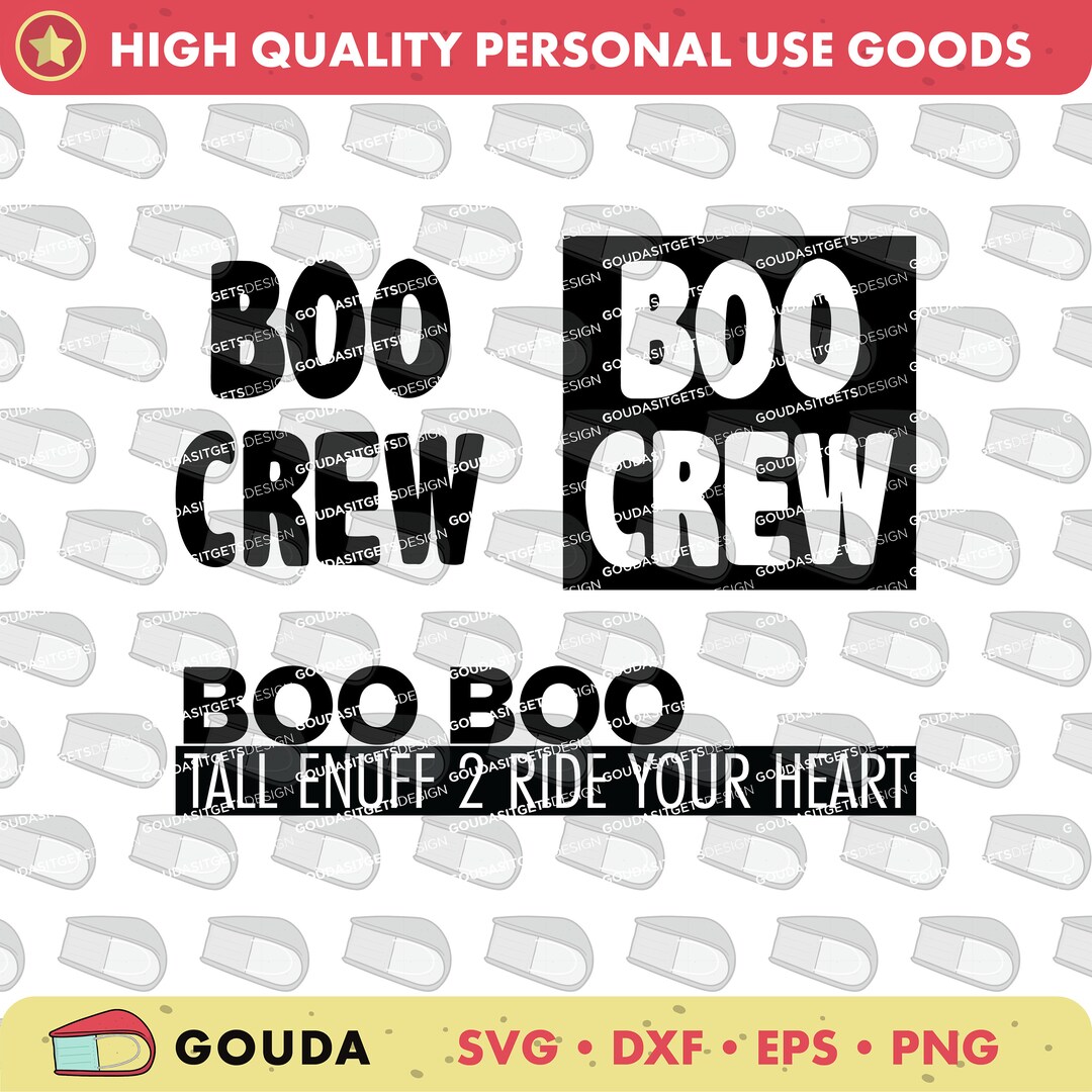 Bobs Burgers Boo Crew Bundle Svg Eps Dxf Png Includes Boo Crew Design ...