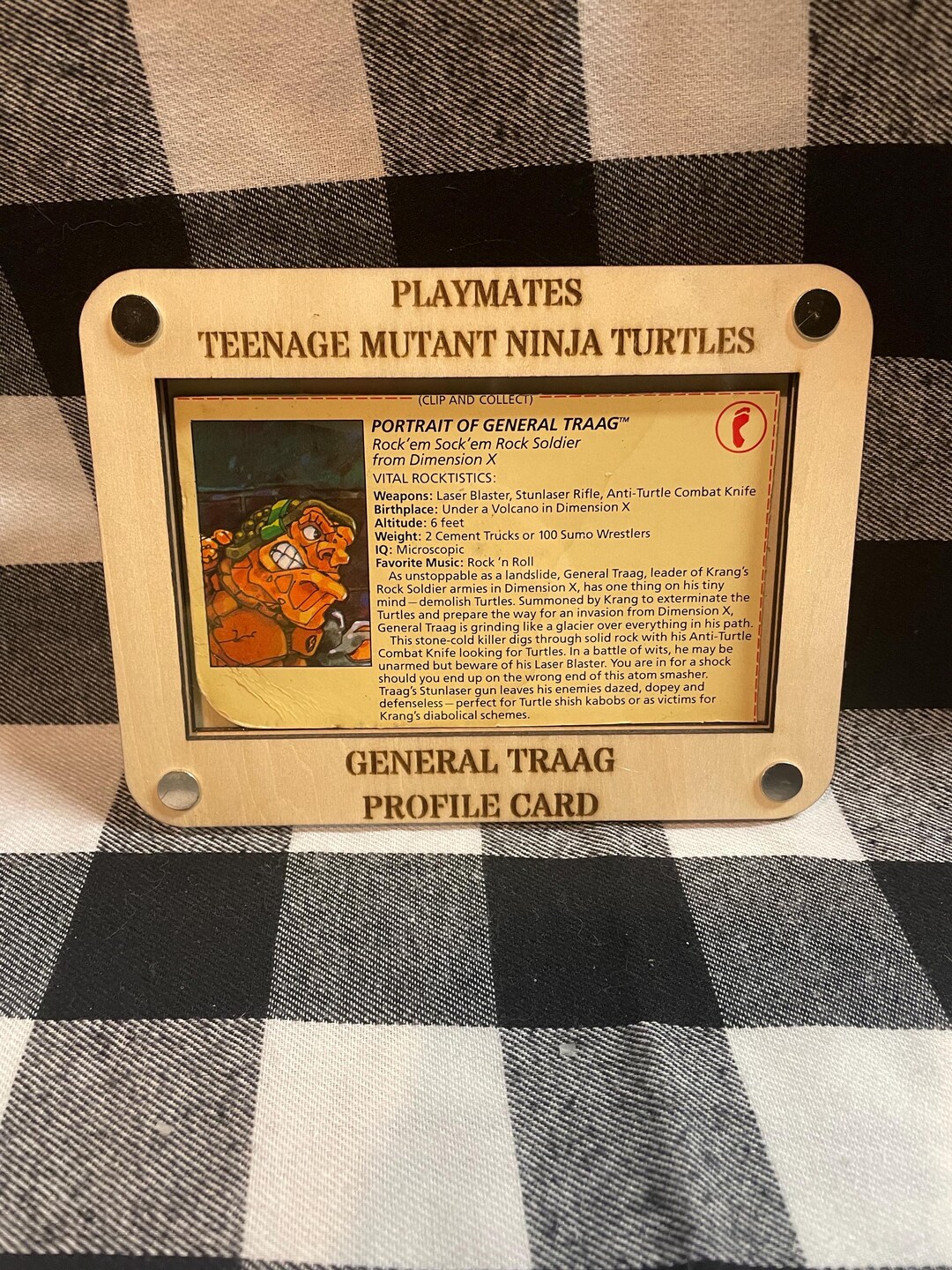 TMNT General Traag Profile Card Framed (custom) - Etsy