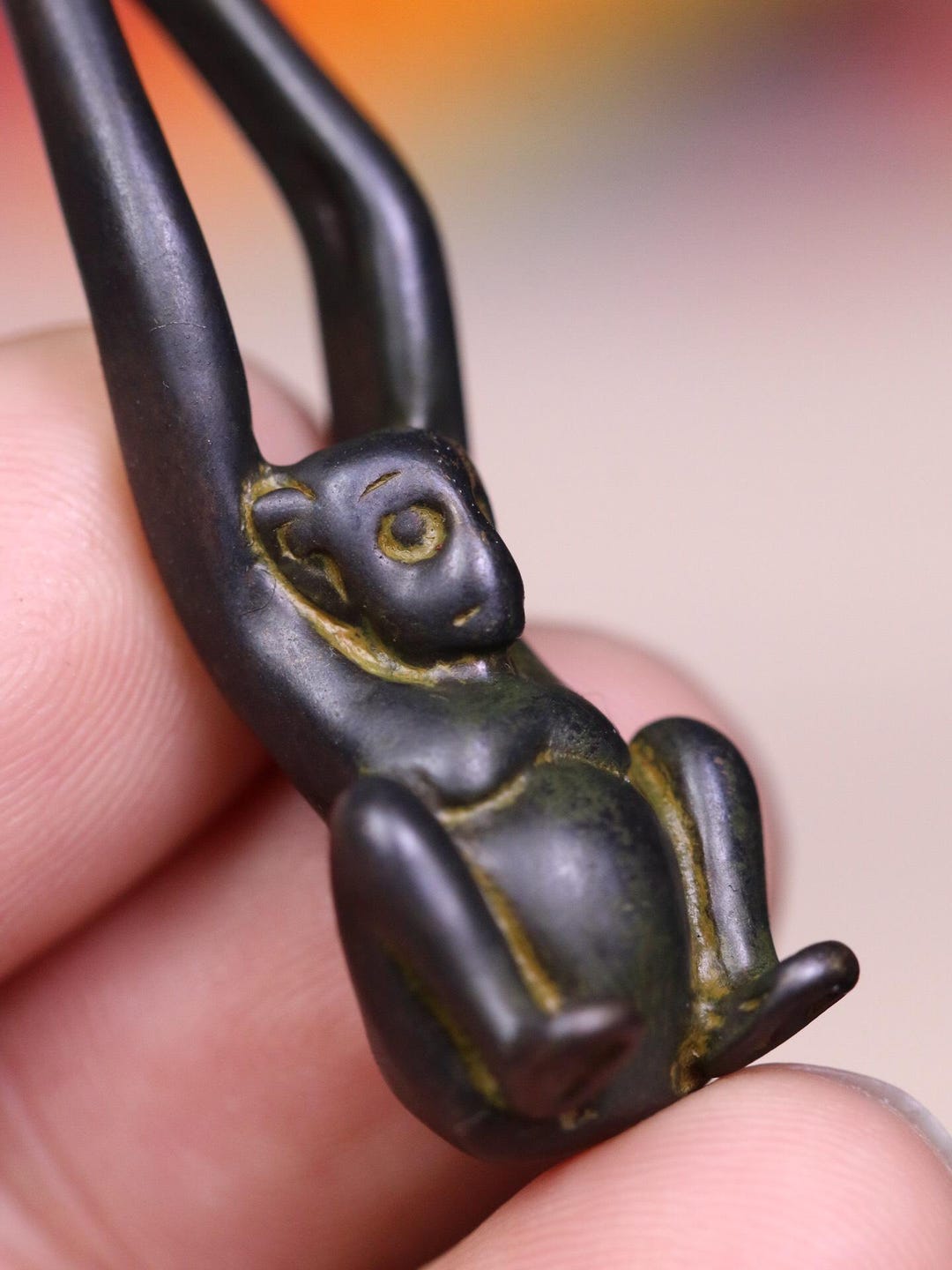 Antique 1970s Monkey Tokcha Amulet, Handmade Thokcha Thokchag Talisman ...