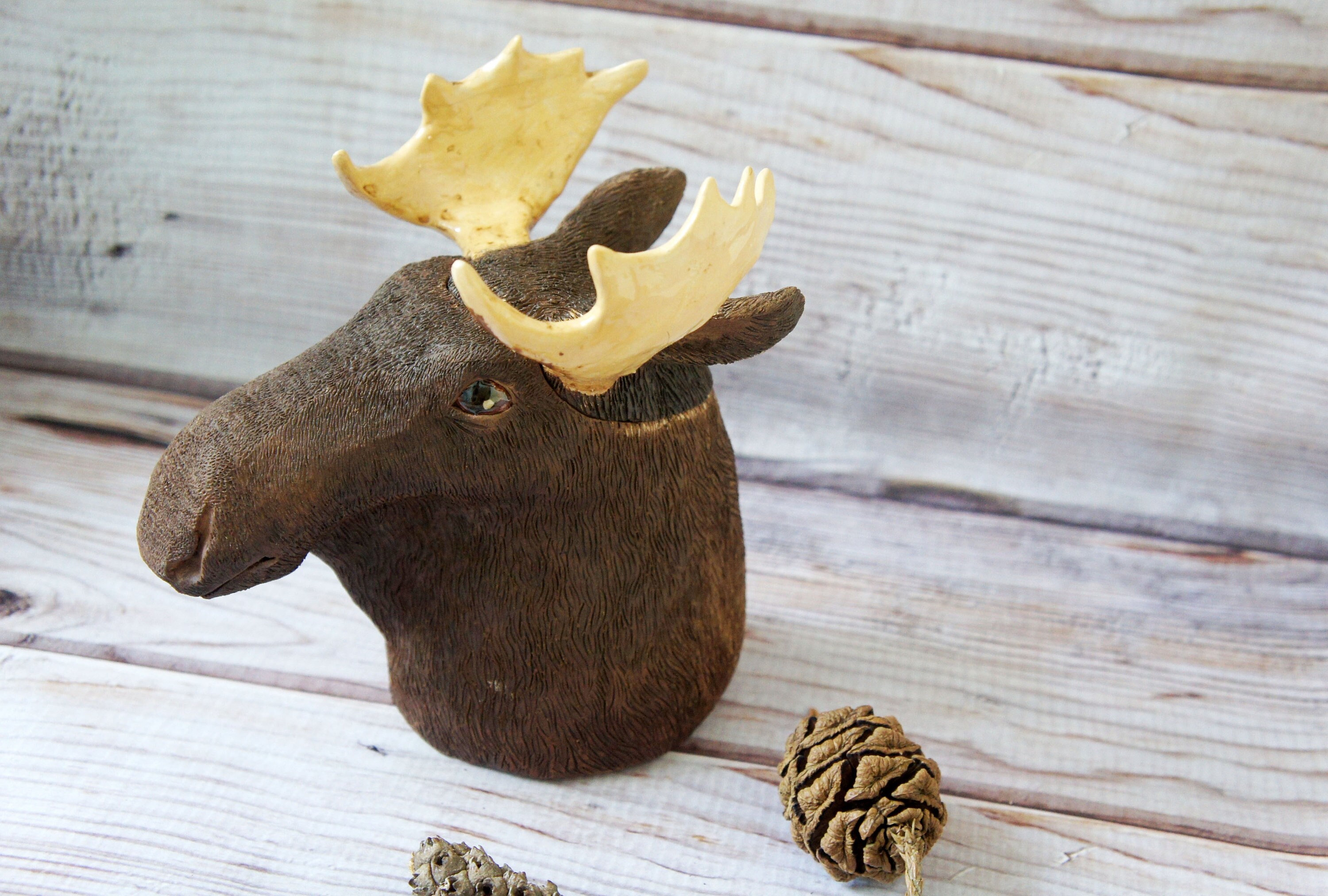 Moose Figurine Jar Animal Head Ceramic Sugar Bowl Kitchen - Etsy UK