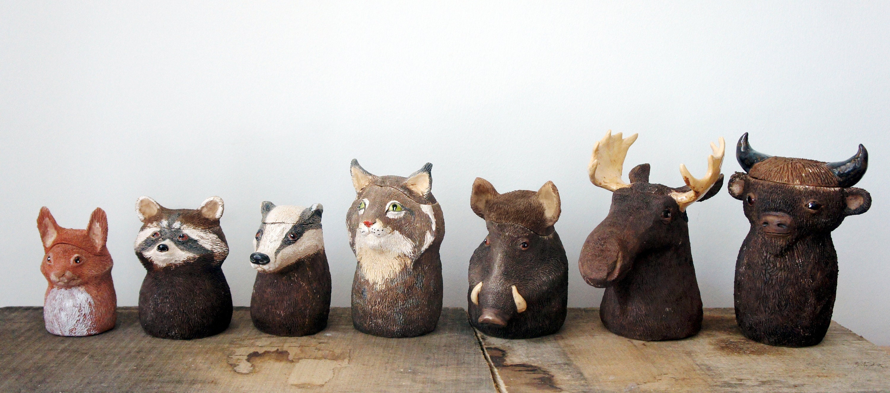 Moose Figurine Jar Animal Head Ceramic Sugar Bowl Kitchen - Etsy UK