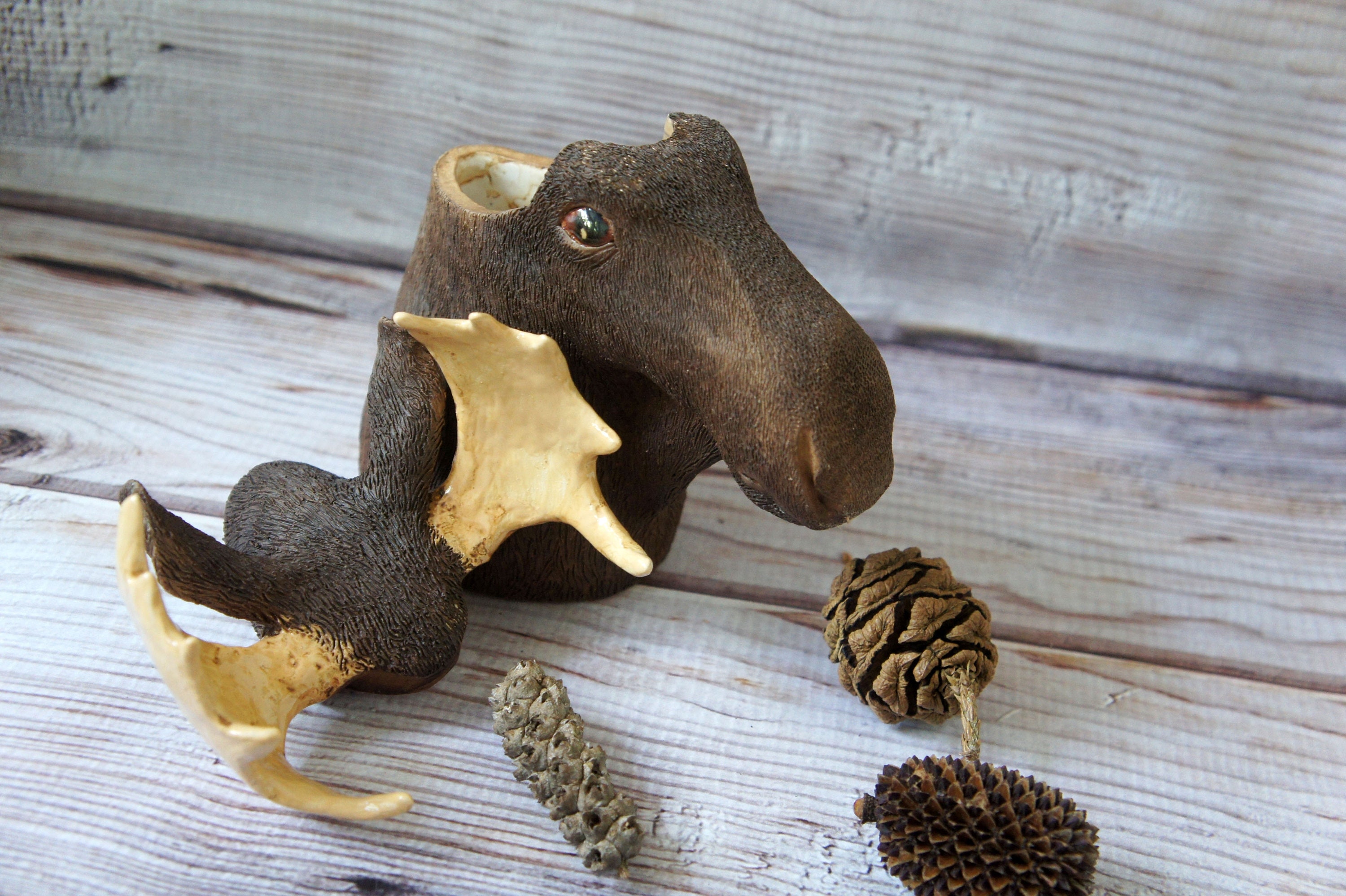 Moose Figurine Jar Animal Head Ceramic Sugar Bowl Kitchen - Etsy UK