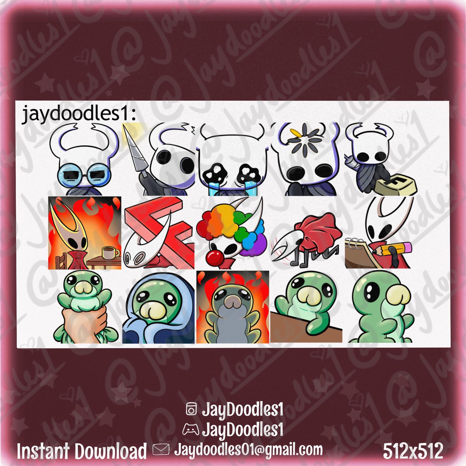 Hollow Knight Silksong Emote Megapack: Twitch/youtube/discord Streamer ...