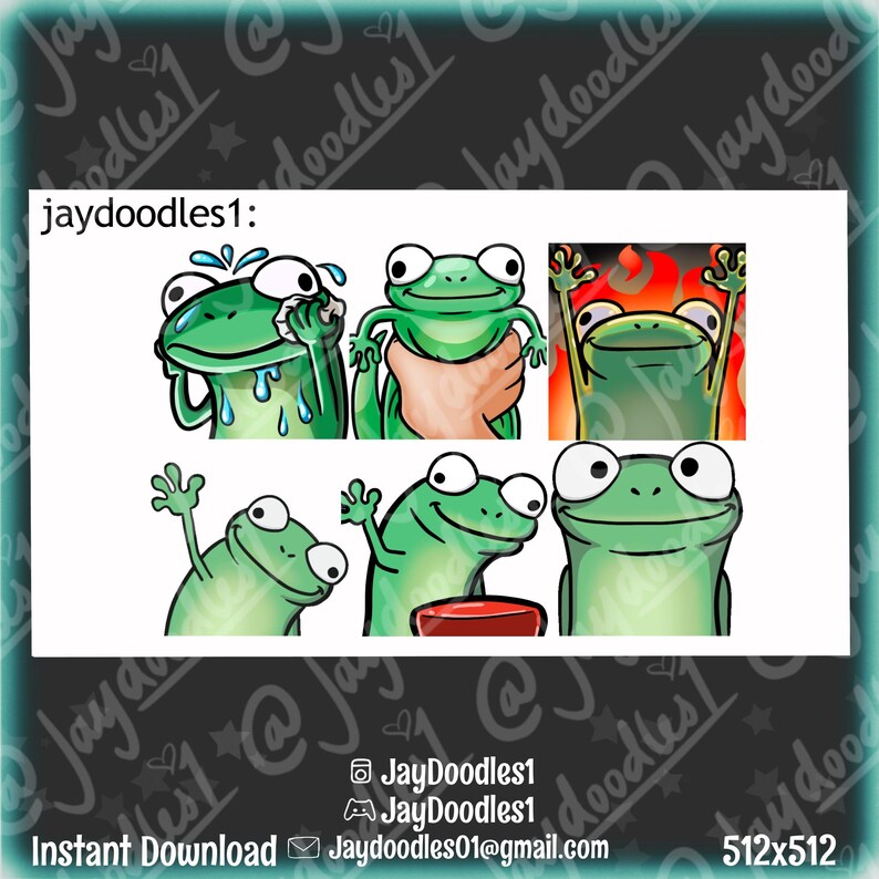 6 Goofy Lizard Emote Pack for Twitch/youtube/discord, Instant Download ...