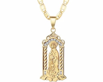 Virgin Mary Gold Chain - Etsy