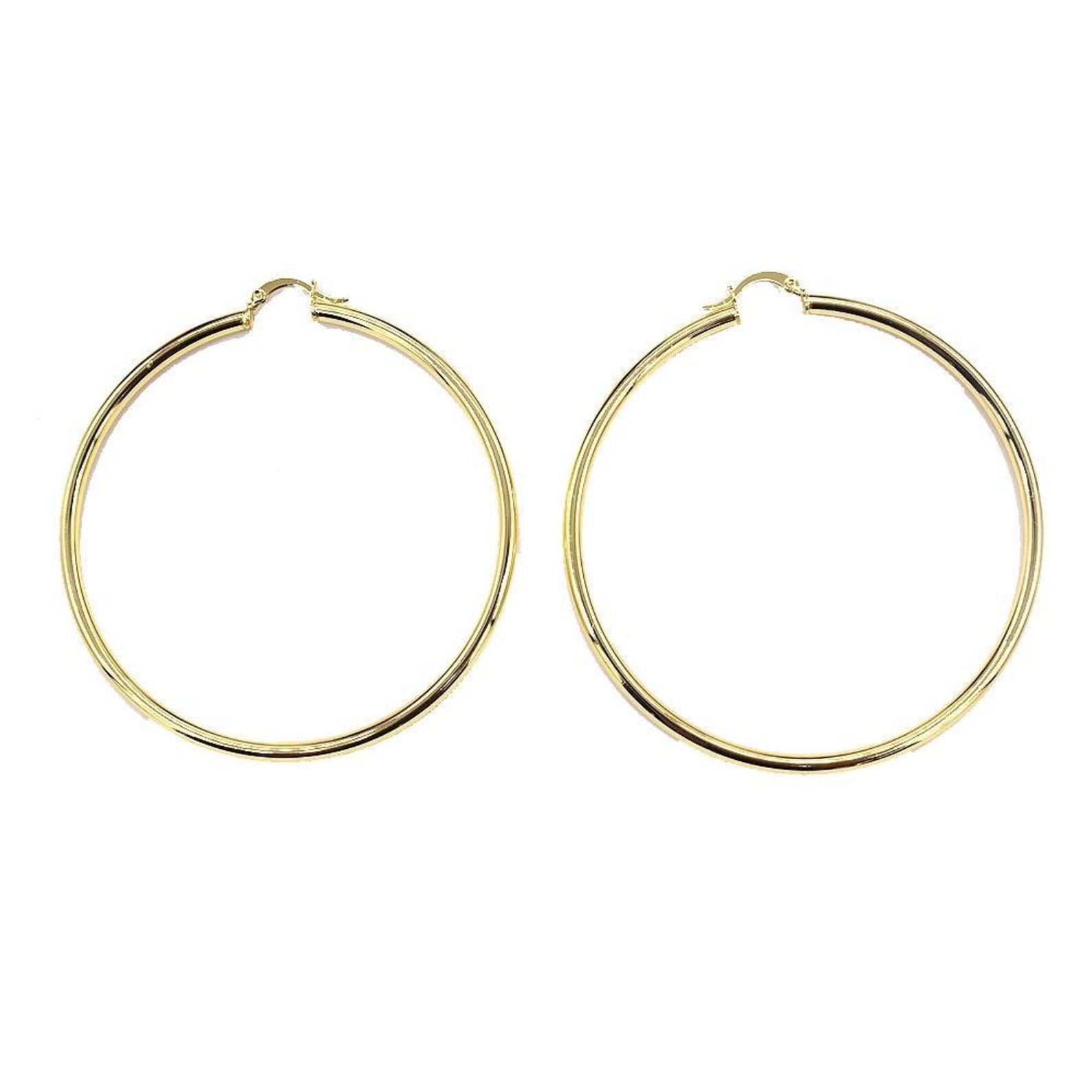 18k Layered Real Gold Filled Round Hoop Earring 12 - Etsy