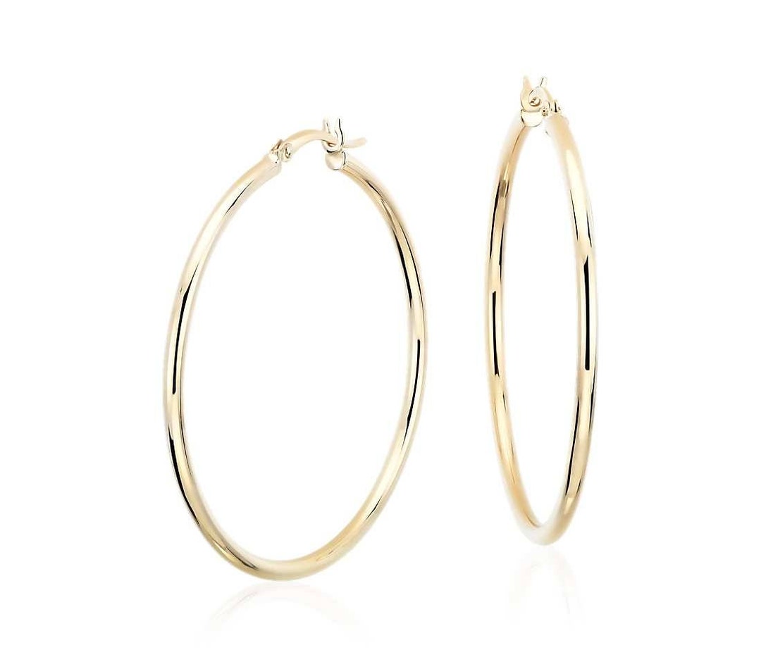 18k Layered Real Gold Filled Round Hoop Earring 12 - Etsy