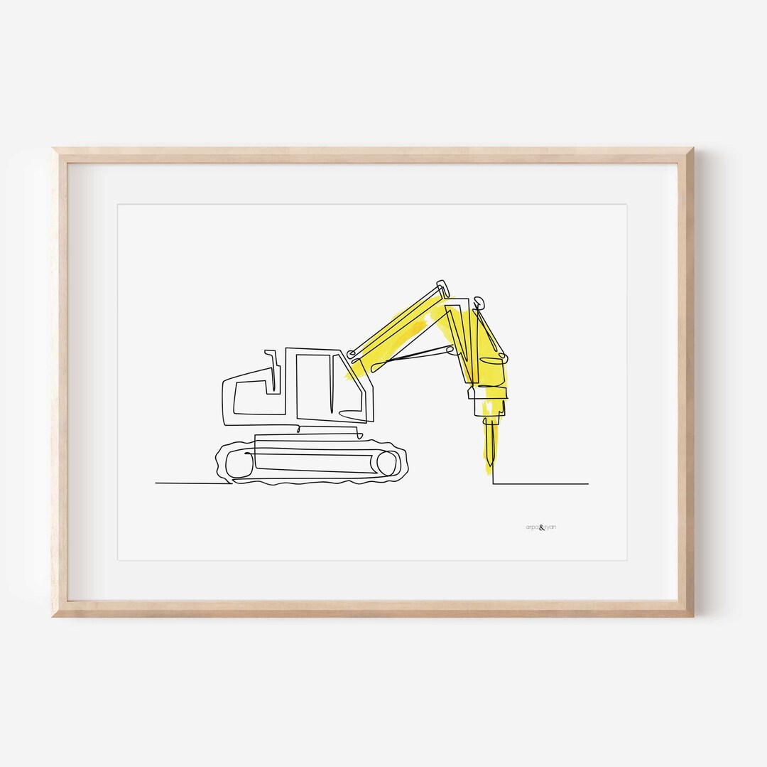 Drilling Machine Truck - Line Art - Etsy
