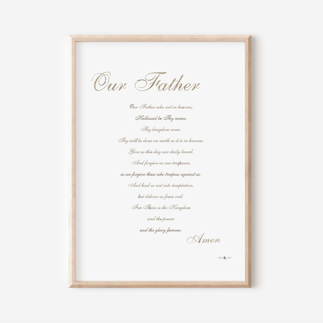 Our Father Prayer - Etsy
