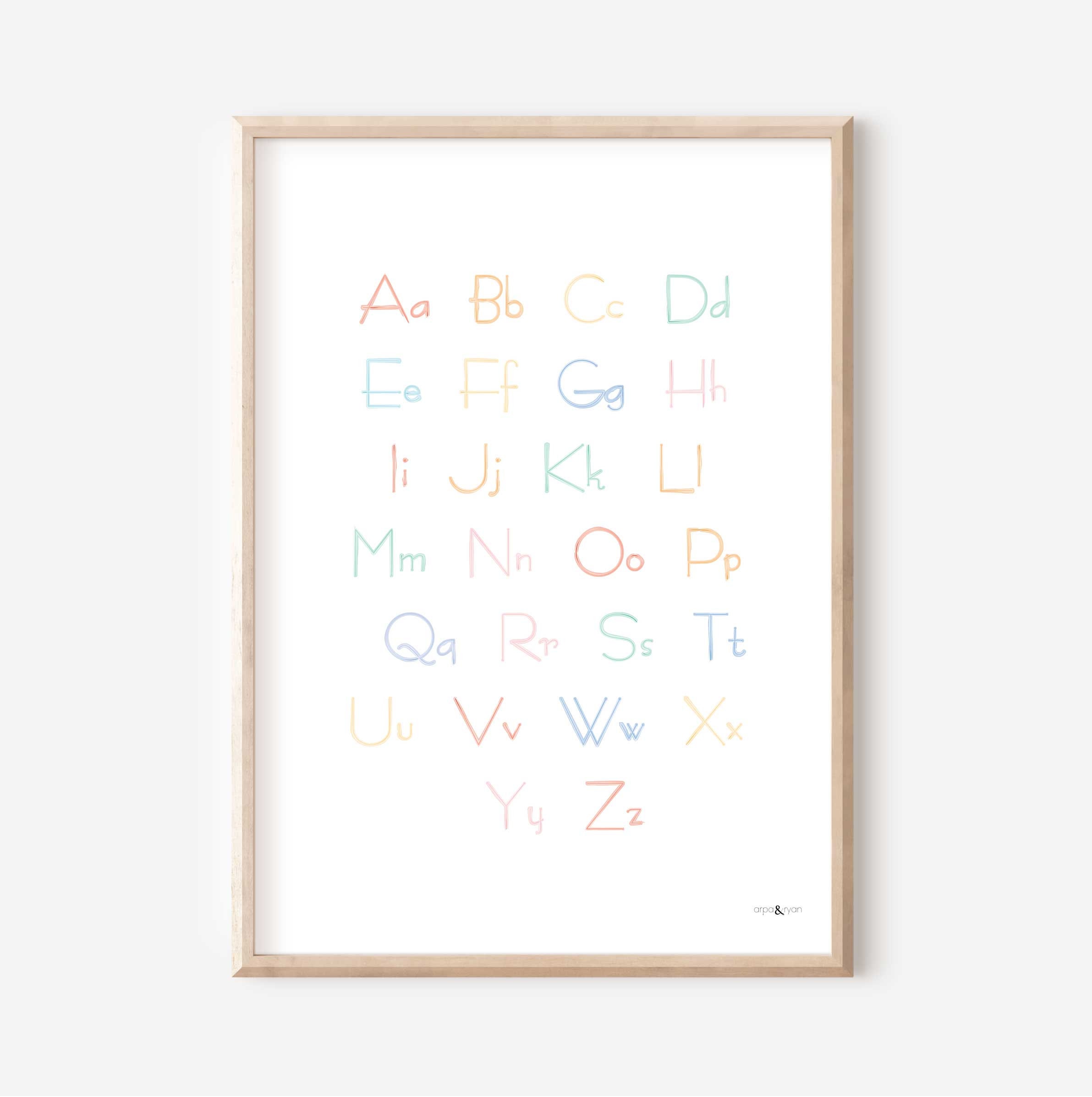 English Alphabet - Lowercase and Uppercase - Etsy