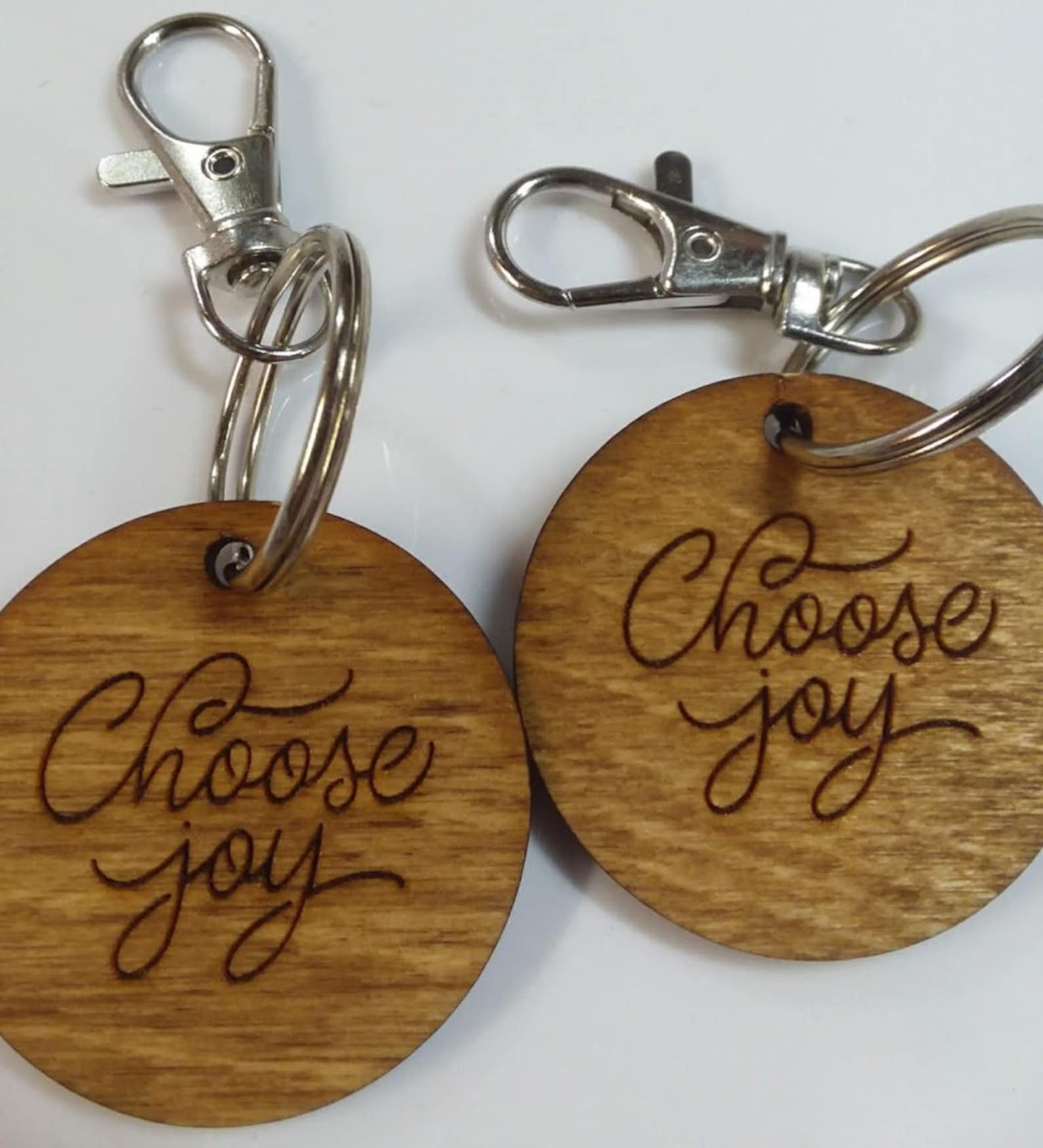 Positivity Keychains, Laser Cut Engraved, Birch Keychains, Positive ...